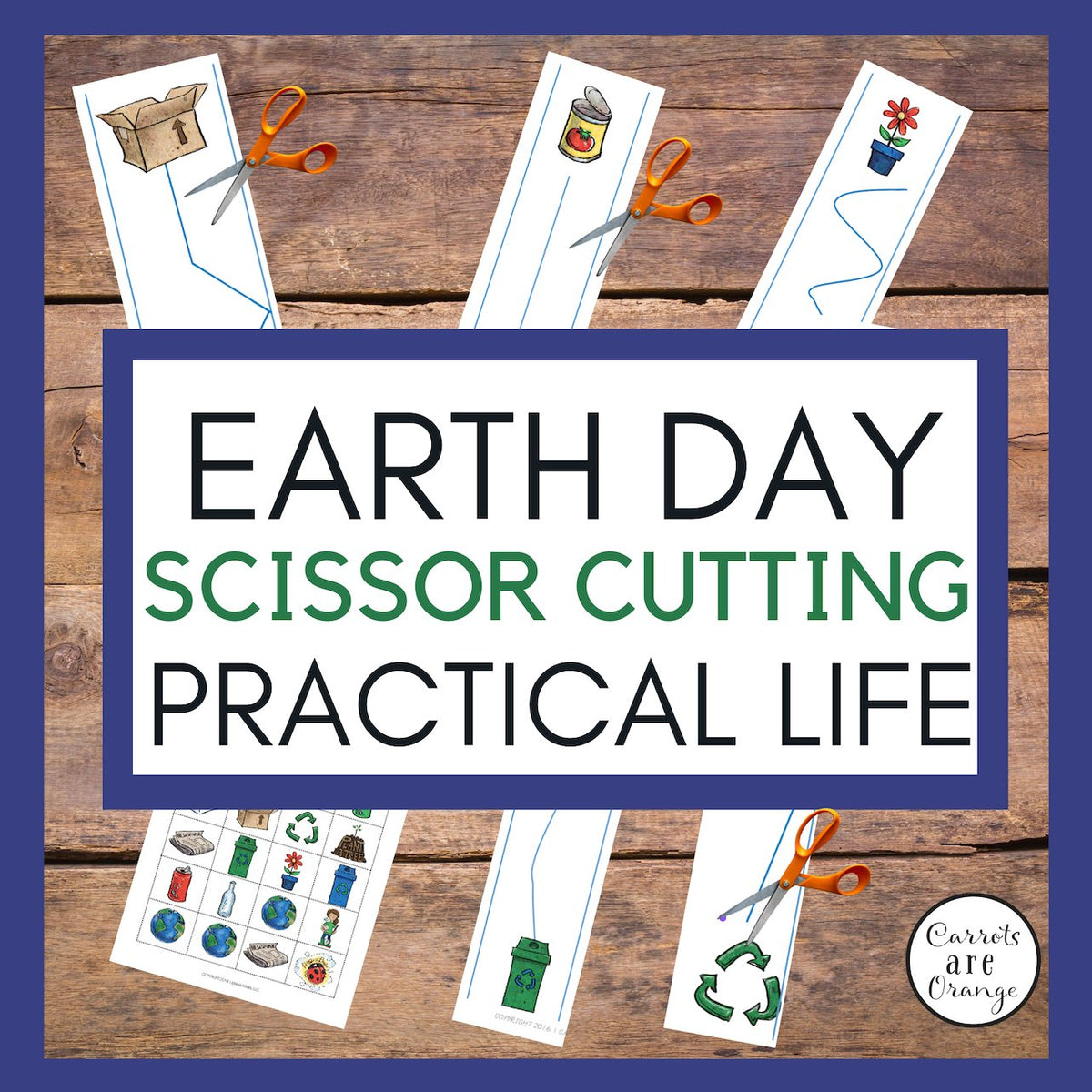 [Cutting Strips] Earth Day | Printables by Carrots Are Orange