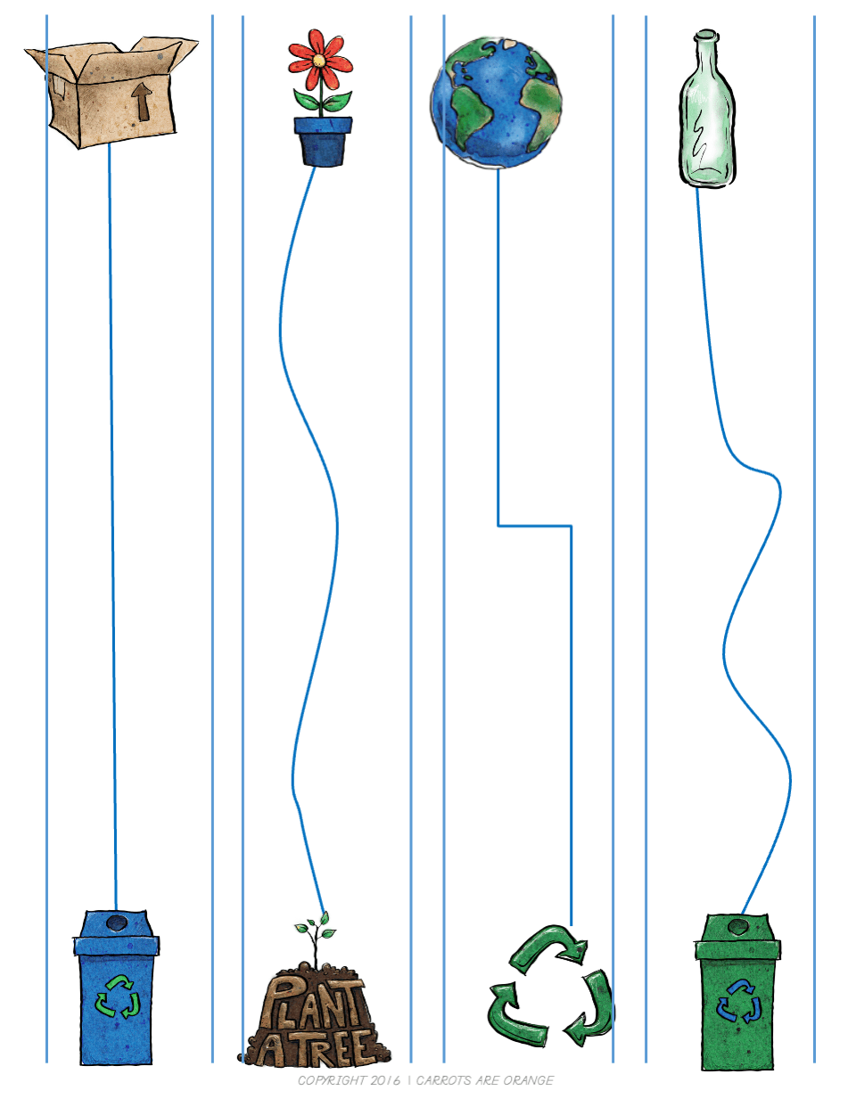 [Cutting Strips] Earth Day | Printables by Carrots Are Orange