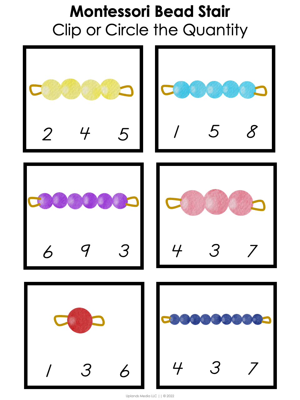 [Math] Bead Stair and Ten & Teen Board | Printables by Carrots Are Orange