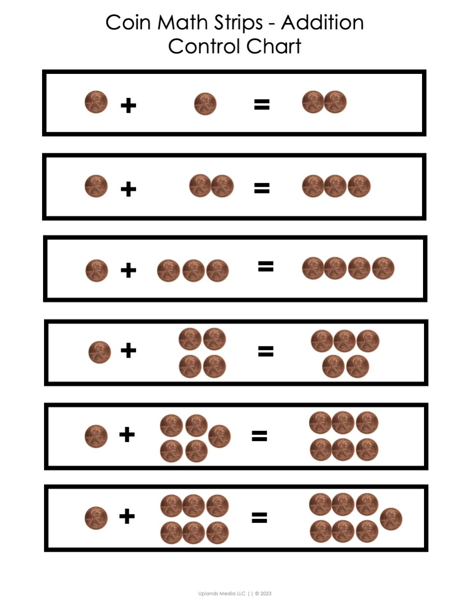 [Money] Coin Addition Strips | Printables by Carrots Are Orange