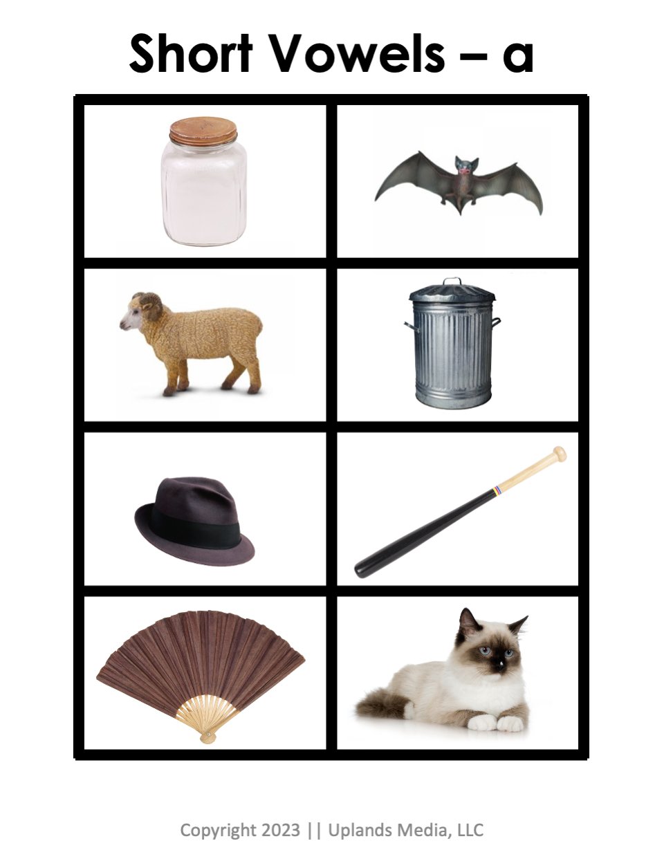 [Pink Series] Short Vowel Word & Image Match & Sort | Printables by ...