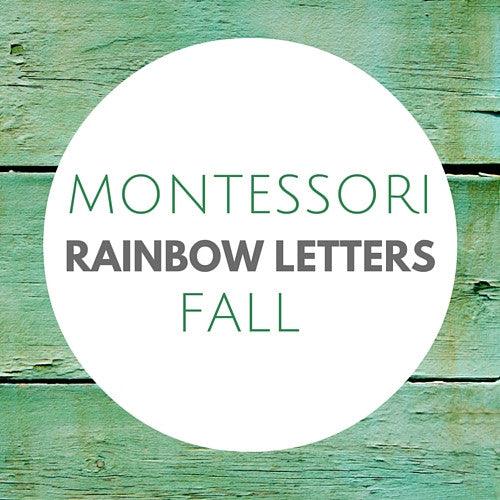 [Rainbow Letters] Fall Theme | Printables by Carrots Are Orange
