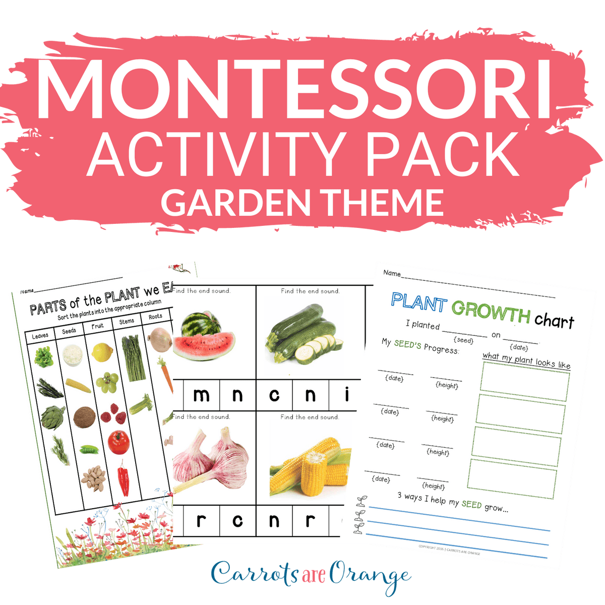 [Activities Pack] Garden Theme | Printables by Carrots Are Orange