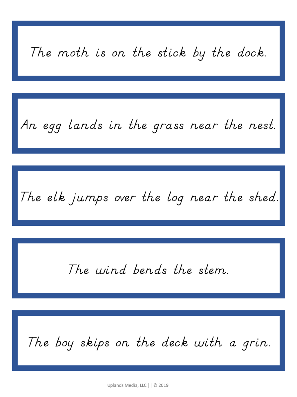 [Blue Level] Sentence Strips | Printables by Carrots Are Orange