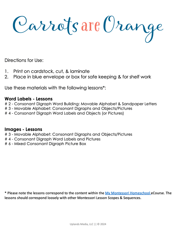 [Bundle] Montessori Language Lessons | Printables by Carrots Are Orange