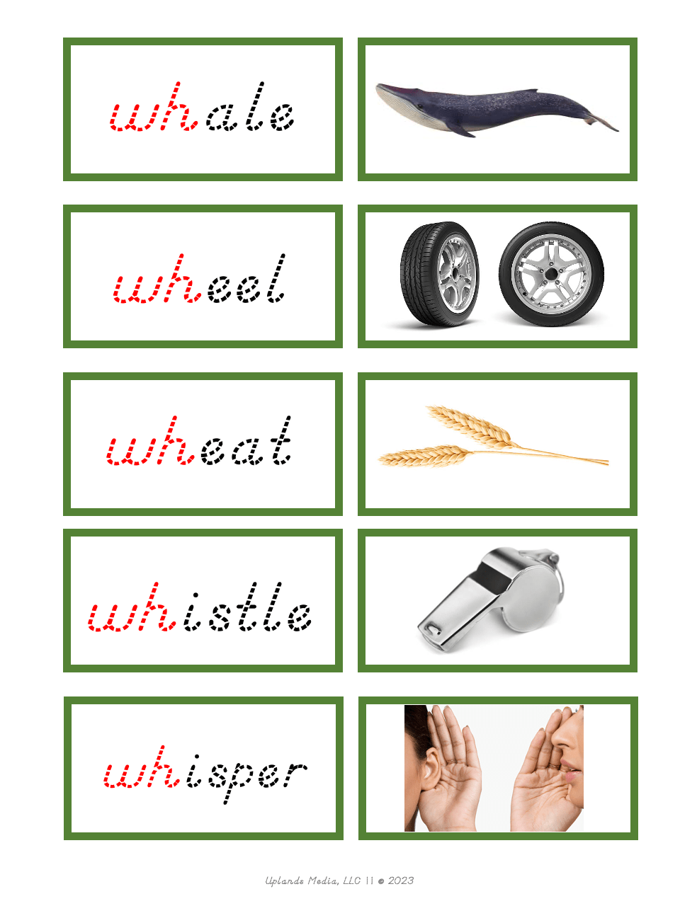 [Green Level] Digraph Word Label & Image Cards #2 | Printables by ...