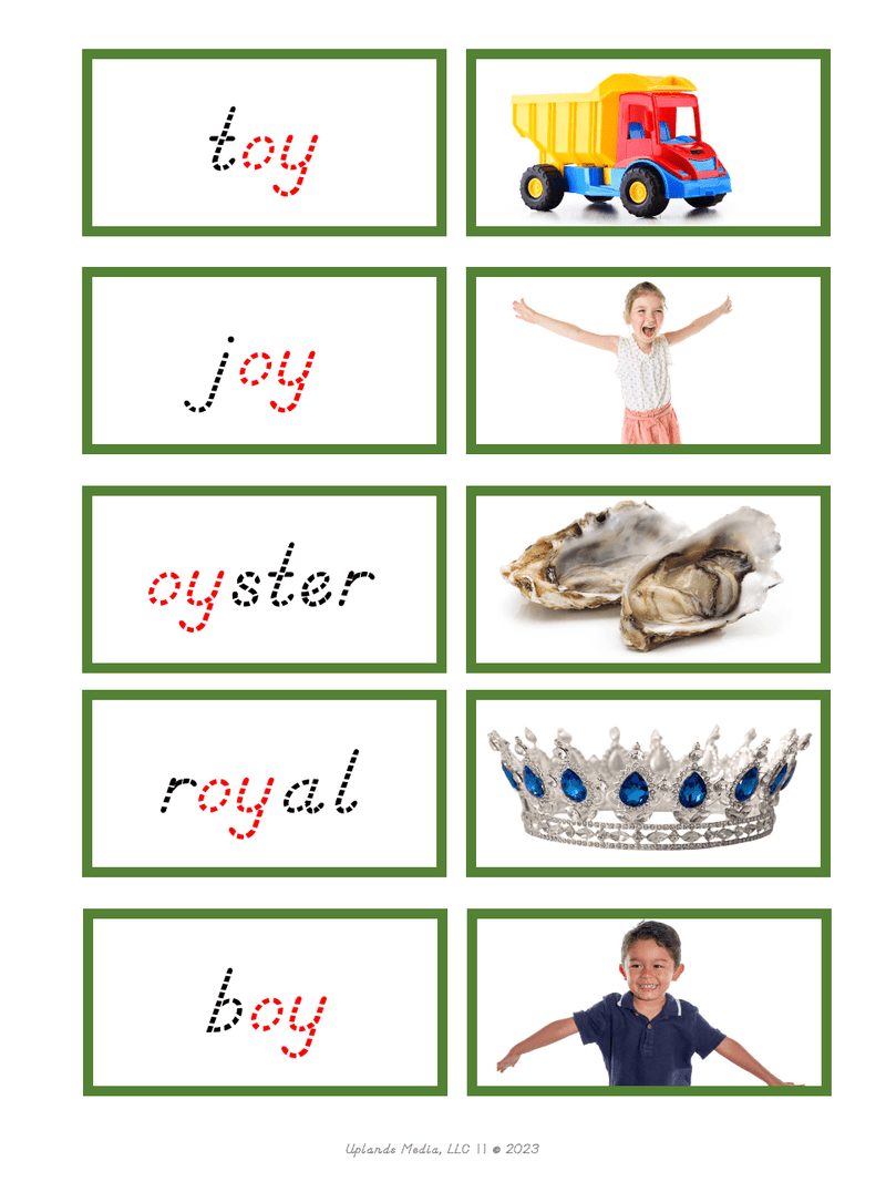[Green Level] Digraph Word Label & Image Cards #2 | Printables by ...