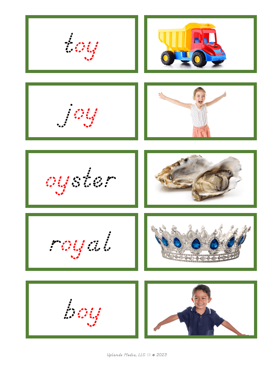 [Green Level] Digraph Word Label & Image Cards #2 | Printables by ...