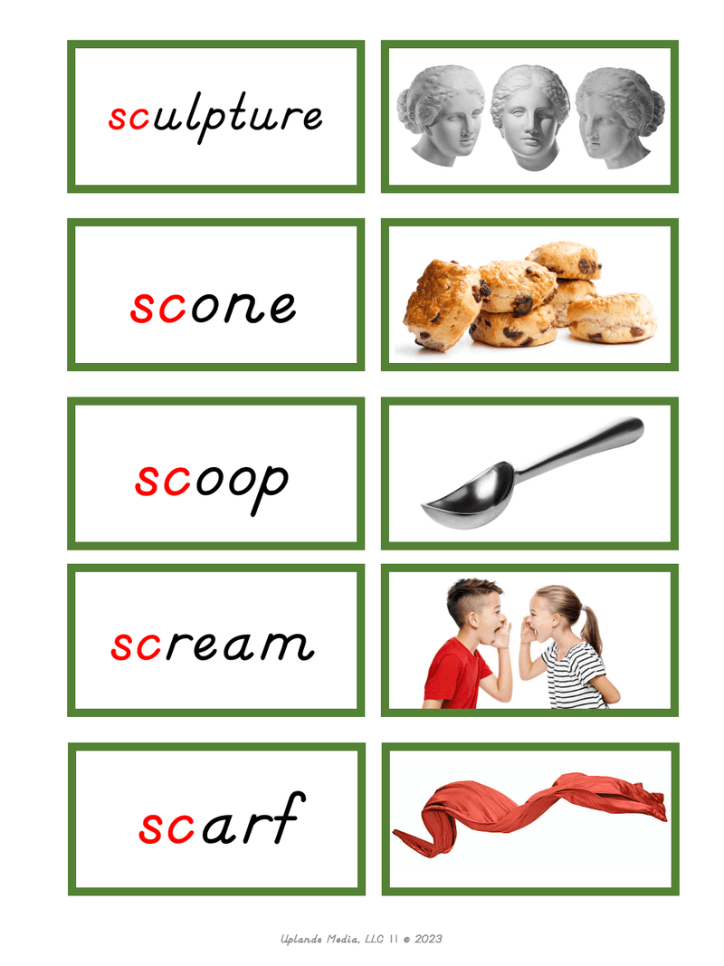 [Green Level] Digraph Word Label & Image Cards #2 | Printables by ...