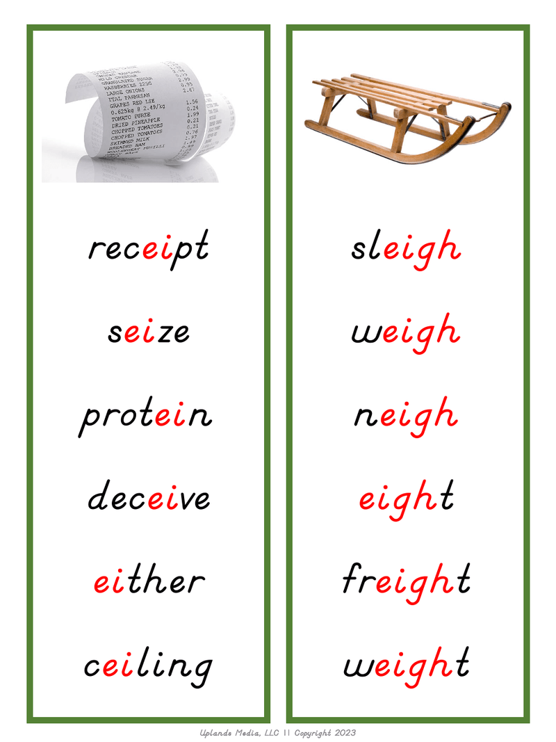 [Green Series] Phonogram Word Lists - Vowel Teams | Printables by ...