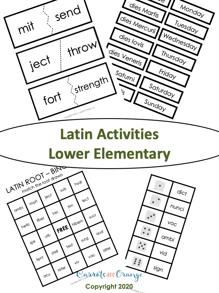 [Language] Latin Activities Pack | Printables by Carrots Are Orange
