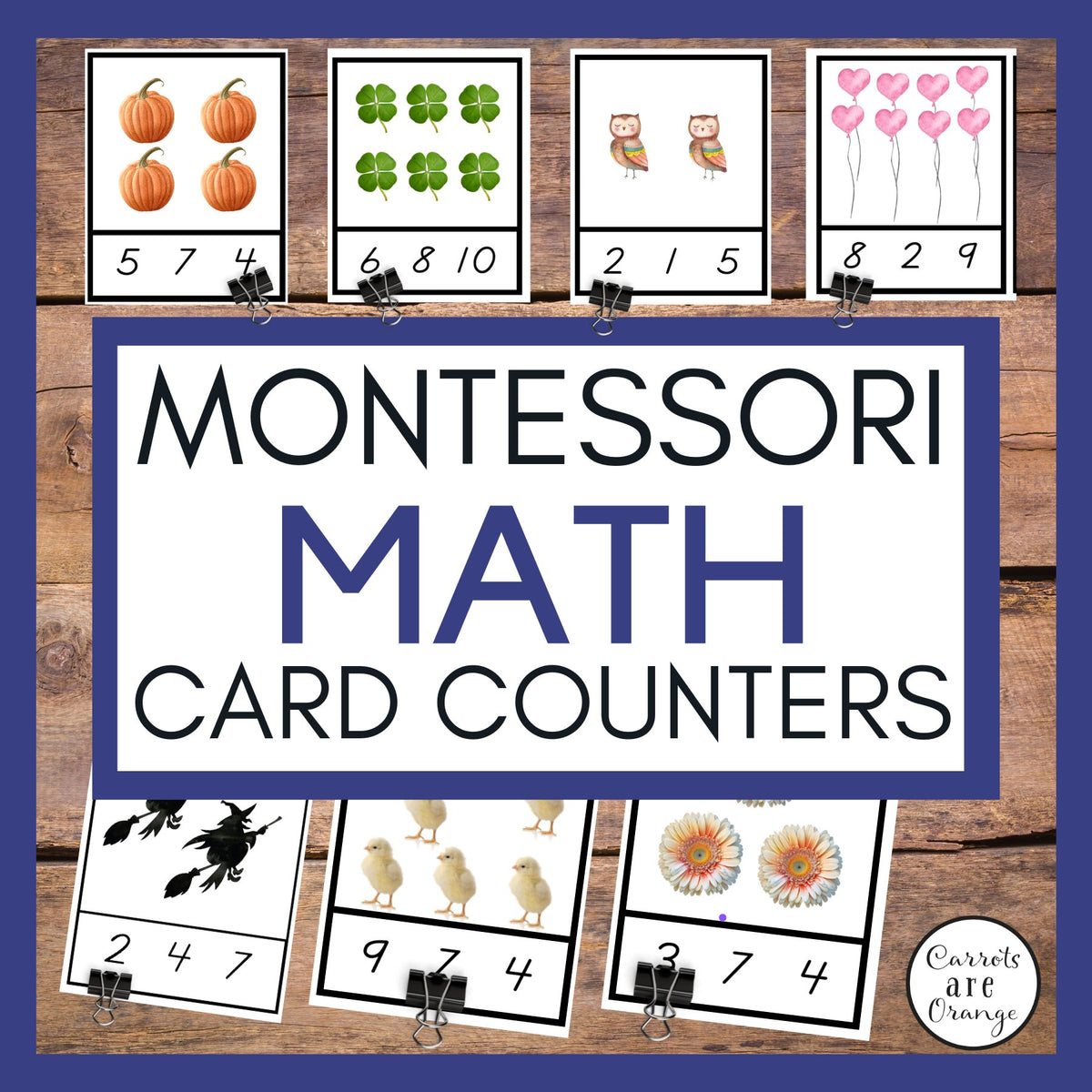 [Math] Card Counters Bundle | Printables by Carrots Are Orange