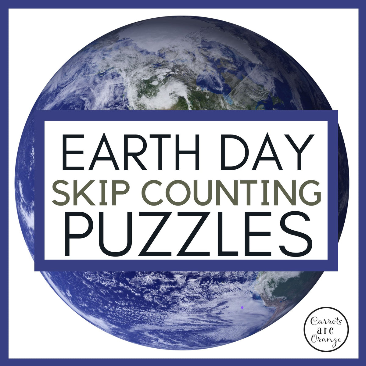 [Math] Skip Counting Puzzles - Earth Day | Printables by Carrots Are Orange