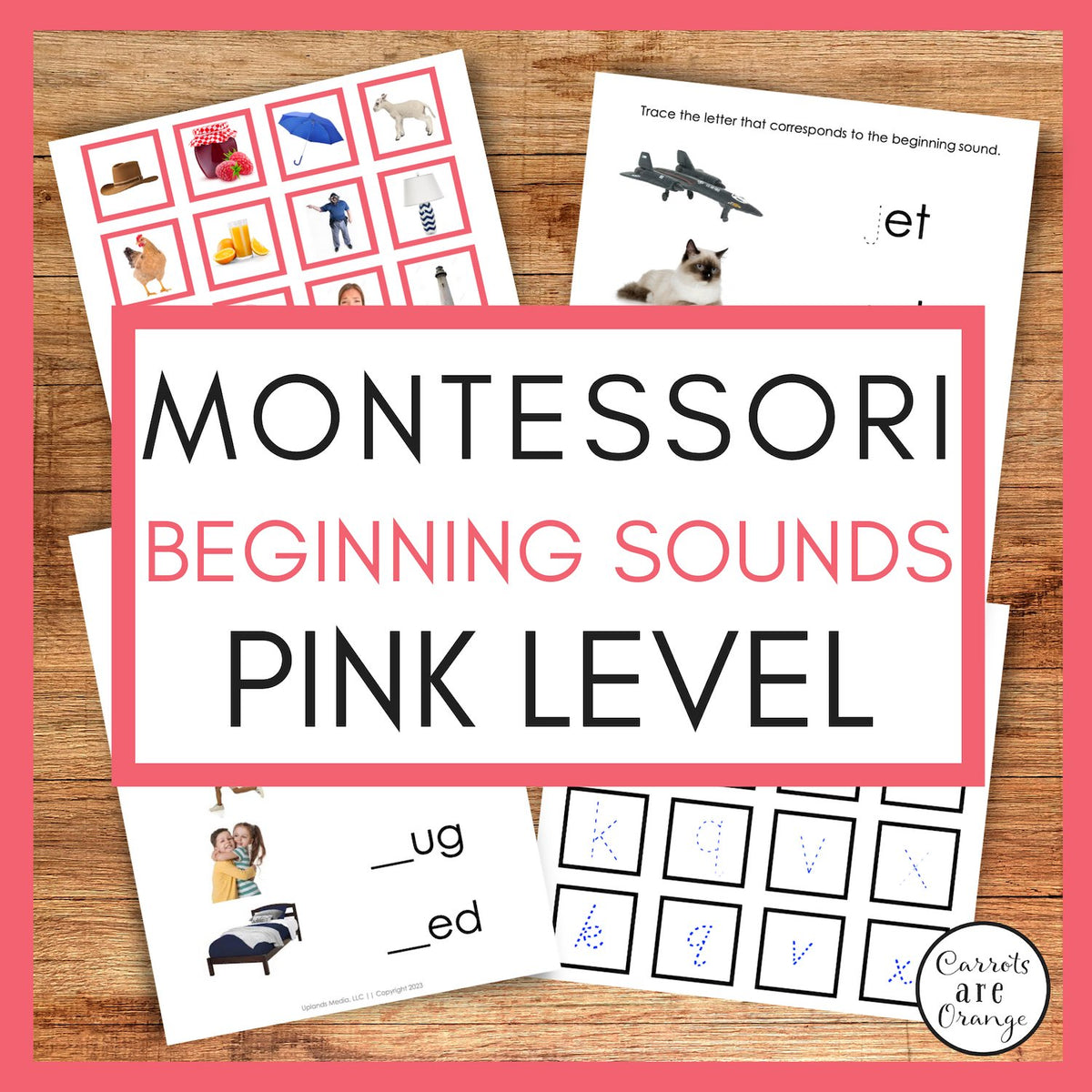 [Pink Series] Beginning Phonetic Sounds | Printables by Carrots Are Orange