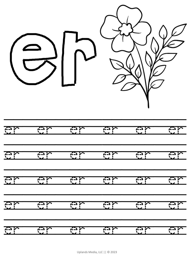 [Rainbow Letters] Digraph - Green Level | Printables by Carrots Are Orange